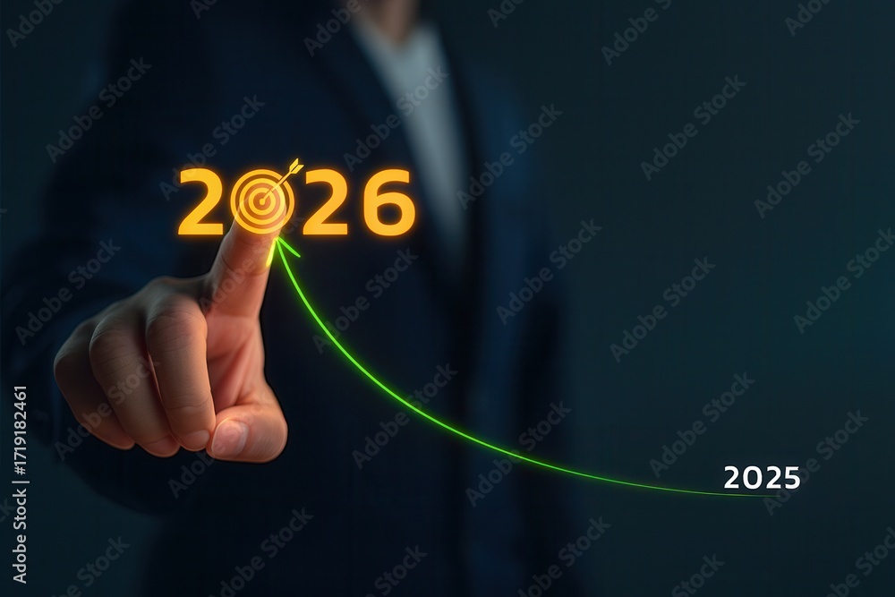 Business strategy for achieving 2026 target,visionary planning with ...