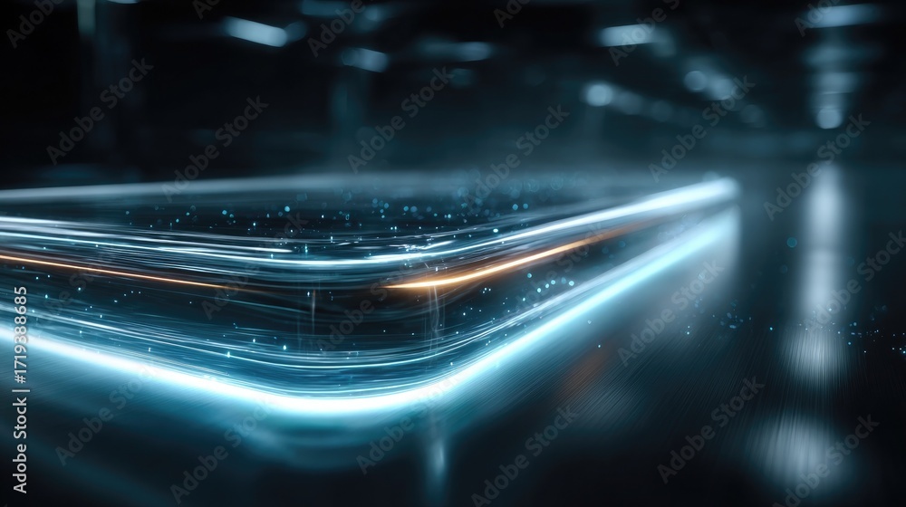 Stockillustrationen Next-gen display technology concept shown in bright ...