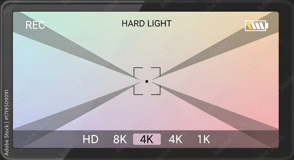 hard light camera viewfinder screen recording 4k displaying perfect ...