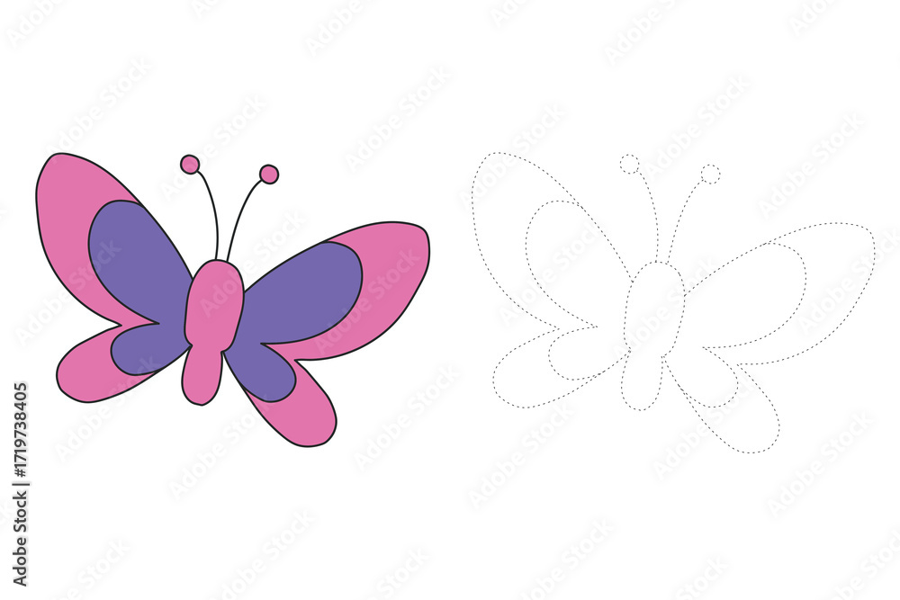 Doodle butterfly coloring pages spring worksheets printable for kids ...