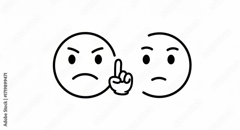 Illustrative representation of conflict resolution with expressive ...
