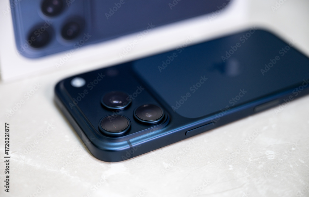SEATTLE, USA - September 22, 2025: Close up of New iPhone 17 Pro in ...