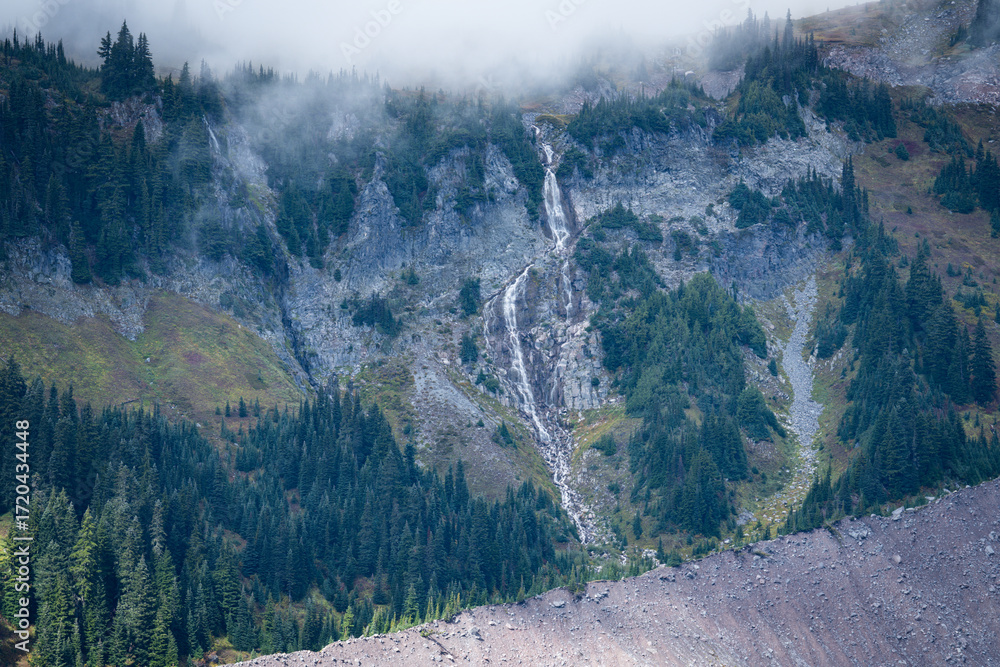 Mount Ranier National Park near Paradise with Glacier and Snow in the ...