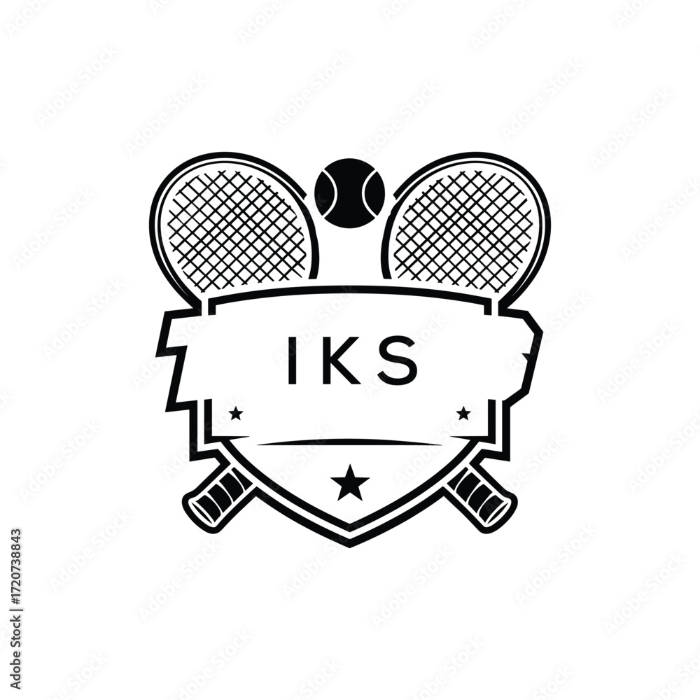 IKS Tennis Company logo. IKS Racket and Ball logo design for ...