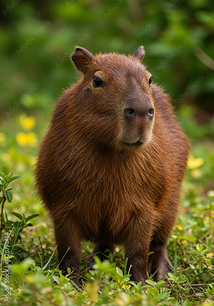 Capybara or greater Capybara, the largest living rodent in the world ...