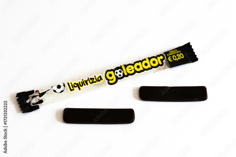 Italy – September 23, 2025: Goleador gummy candy, licorice flavored ...