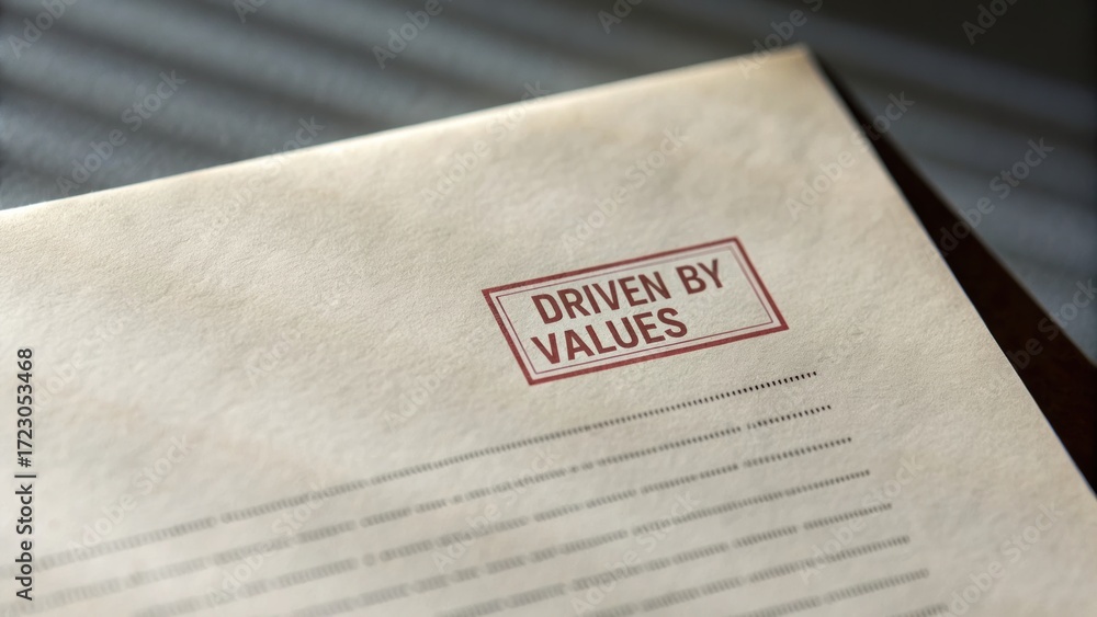 value-driven-business A textured document features the phrase "Driven ...