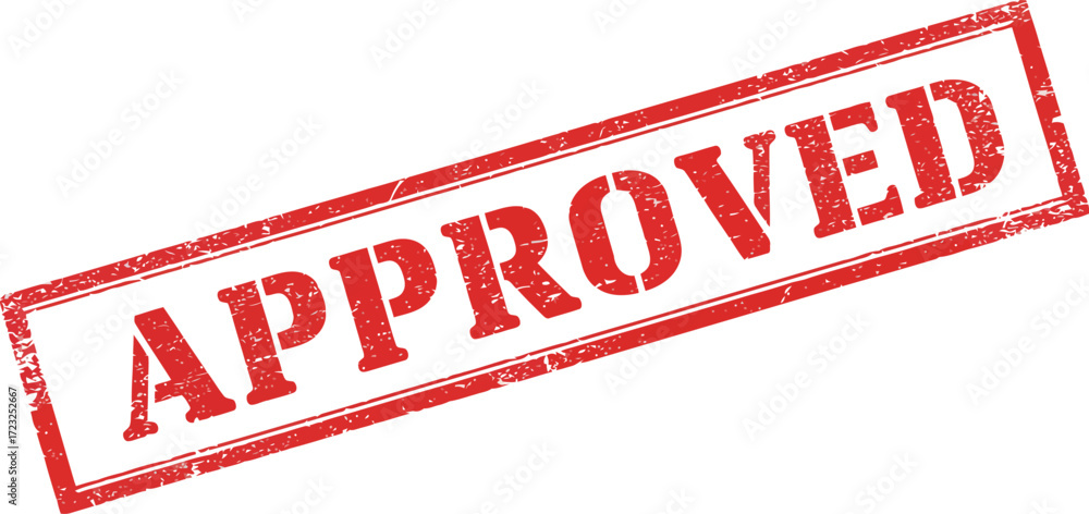 Stock-Vektorgrafik „Official approved stamp red diagonal seal official ...