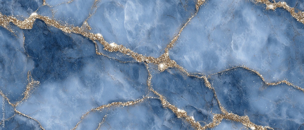 Seamless blue gold background, marble texture, tileable pattern ...