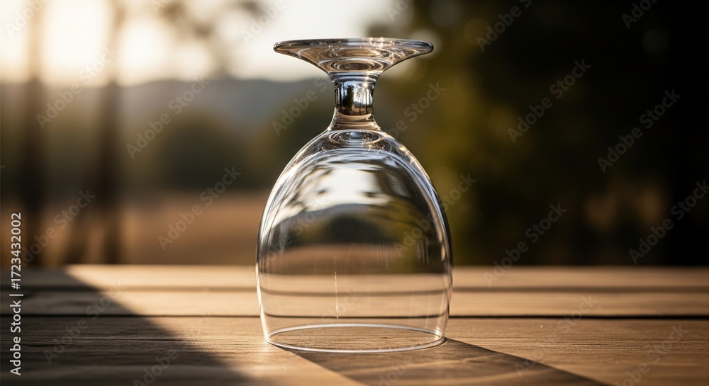Glass turned upside down as a symbol of abstaining from alcohol Stock ...
