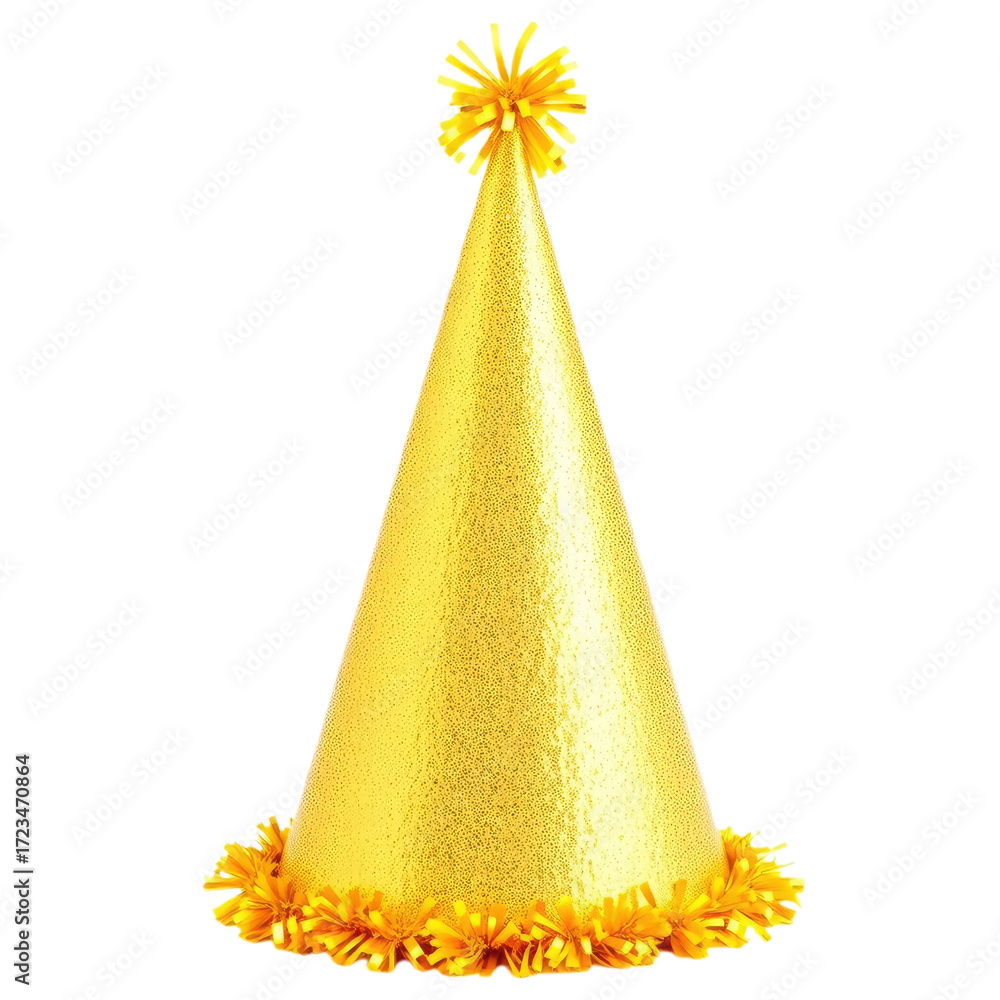 yellow party hat with transparent background PNG and JPEG image Stock ...