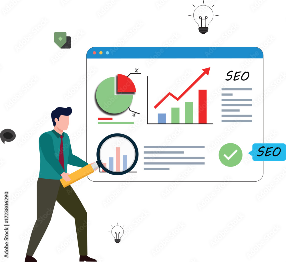 Data analysis, marketing research, statistics visualization graph and chart model, prediction ...