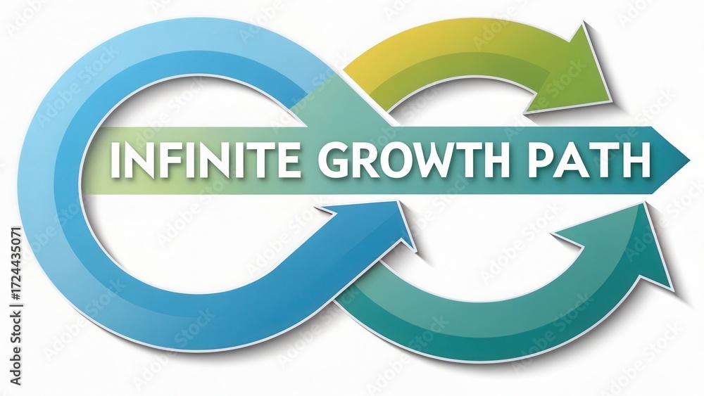 Infinite Growth Path Symbol Representing Continuous Development and ...