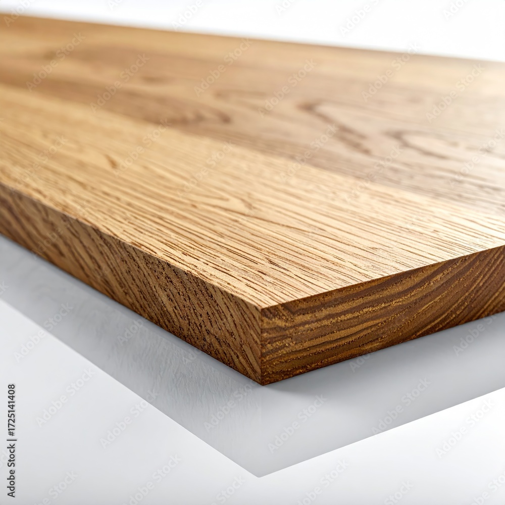 Light brown wood plank, smoothly planed, showing rich grain and texture ...