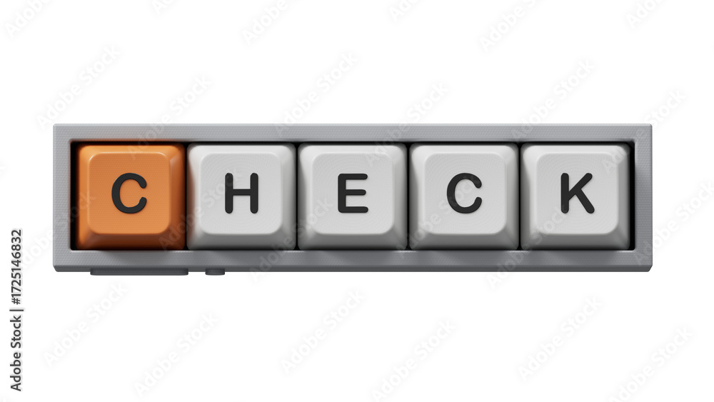 Computer keyboard keys with CHECK business word. Mission, Vision and ...