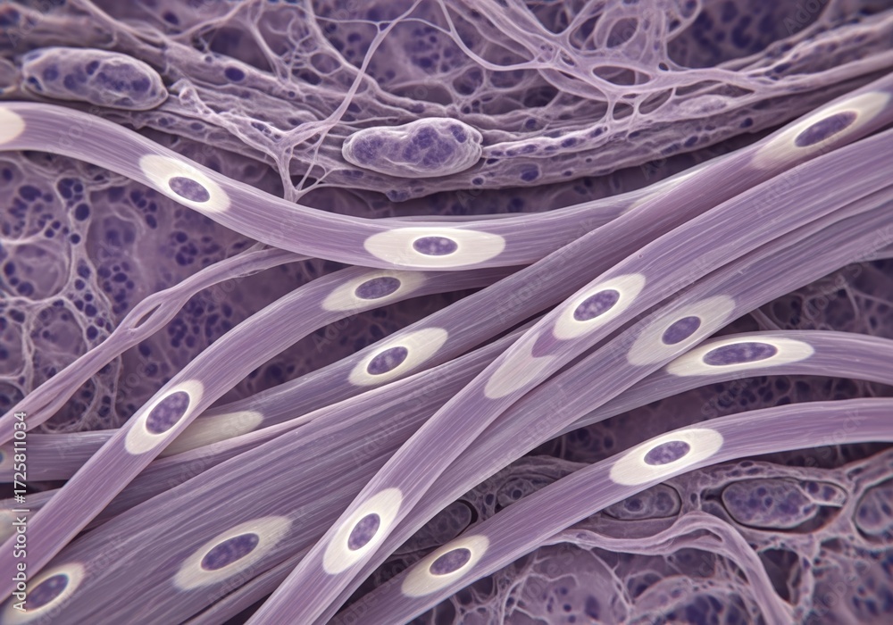 Hyper-realistic microscopic rendering of bronchial smooth muscle with ...
