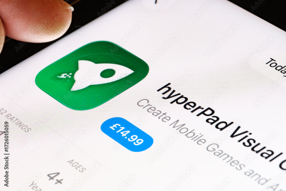 HyperPad visual coding on iPad with Apples new Liquid Glass updated app design iOS 26 app ...