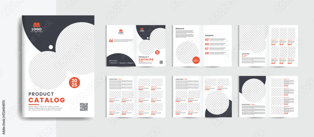 Layout template for company profile Stock Vector | Adobe Stock
