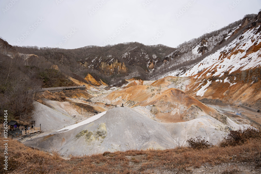 Noboribetsu Jigokudani Valley also known as "Hell Valley"; best known ...