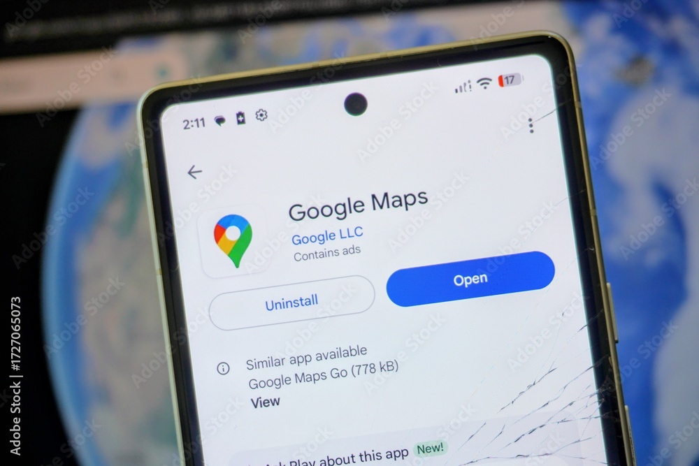 Agadir, MOROCCO- 28 September 2025: Smartphone screen showing Google ...