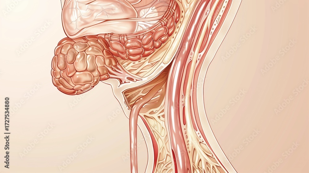 Stock-Illustration „Bladder Health Month. Scientific diagram showing ...