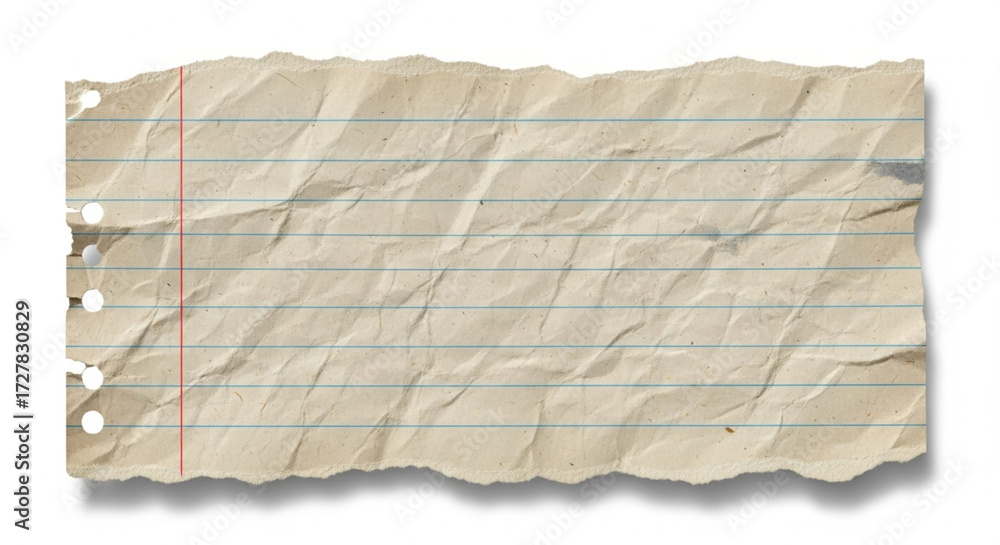 Torn aged paper texture with light stripes and perforated edge detail ...