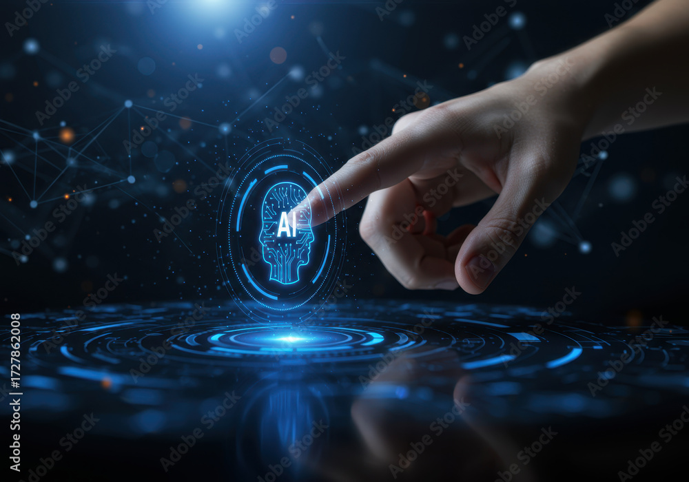 Stock-Foto „AI agent and generative artificial intelligence. Robotic ...