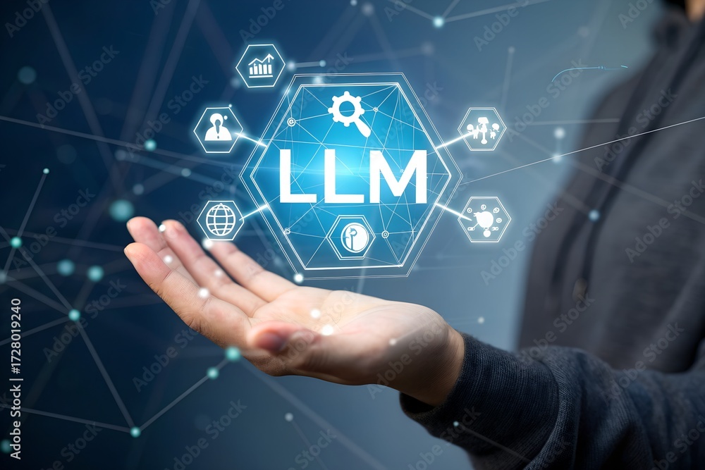 Futuristic concept of artificial intelligence and large language models ...