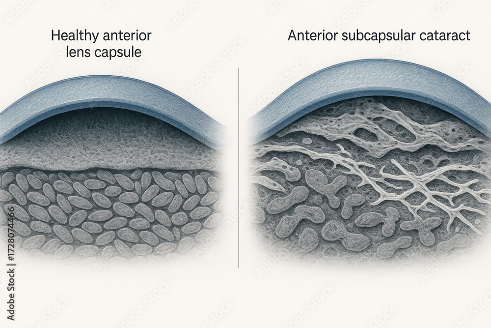 Microscopic comparison of a healthy anterior lens capsule versus an ...