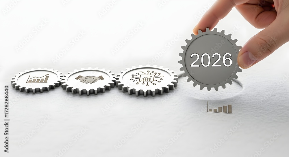 Gears of Progress Envisioning a Bright Future in 2026 with Innovation ...