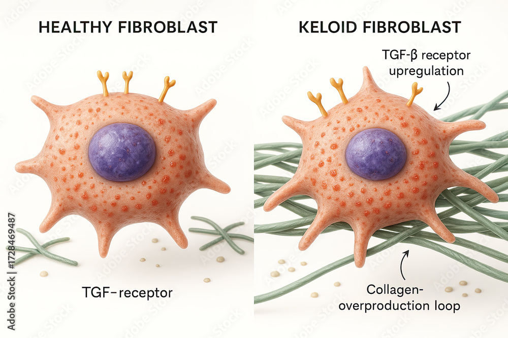 Comparison of Healthy Fibroblast and Keloid Fibroblast Cell Structures ...