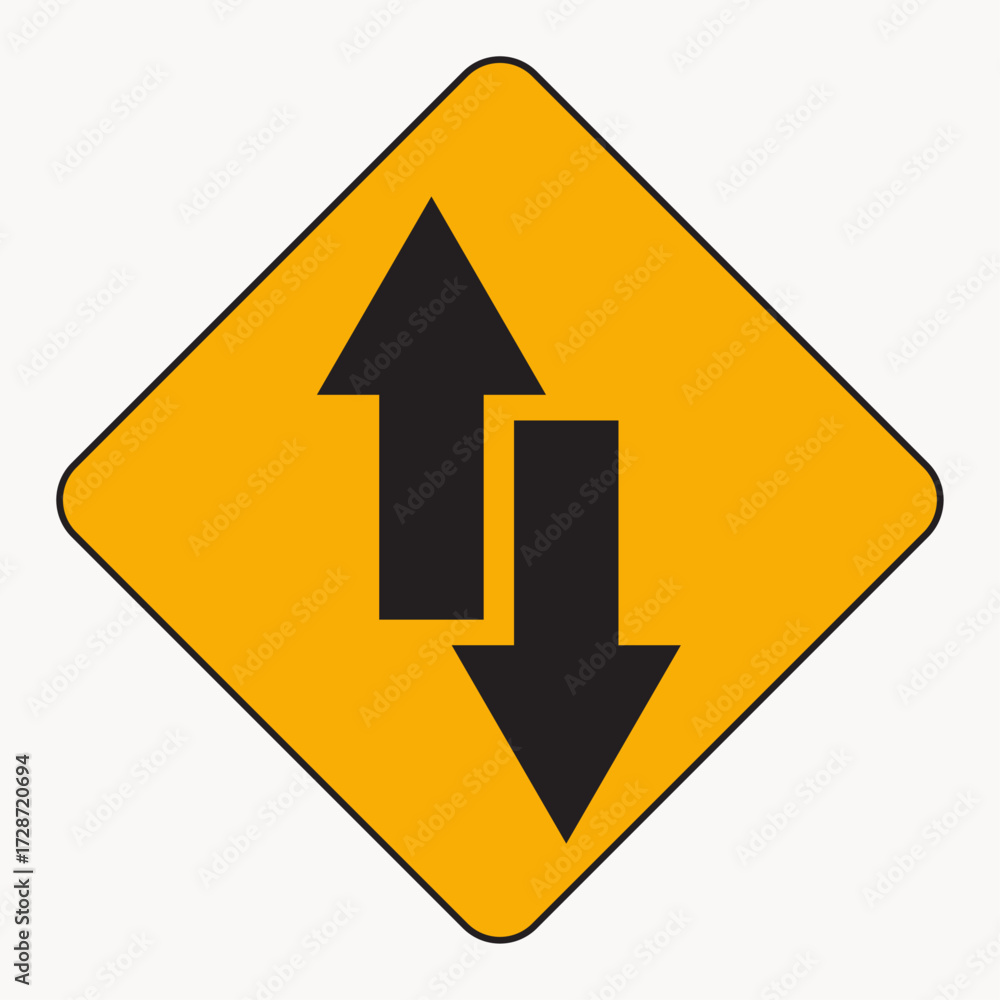 Vector de Stock Vector art of two way traffic sign a clear and concise ...