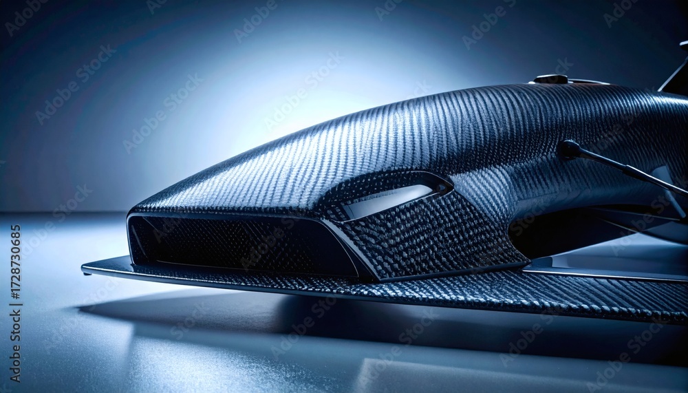 F1 Car Action Shot, Carbon Fiber Nose Section, Studio Stock Photo ...