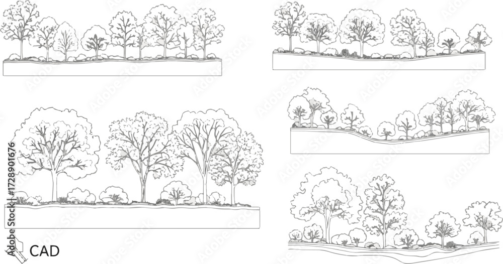 Isolated a kinds of deferent Architectural Drawings, Minimal style cad ...