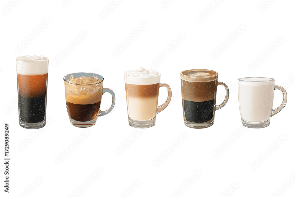 Infographic showing types of coffee drinks,Infographic showing types of ...