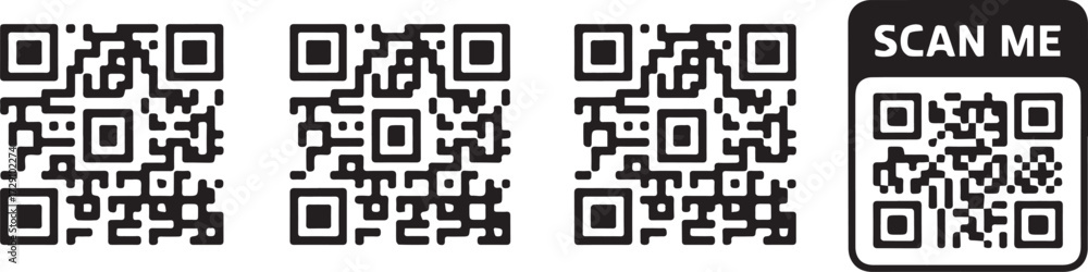 qr code pack editable vector ai eps png jpeg high resolution scannable ...