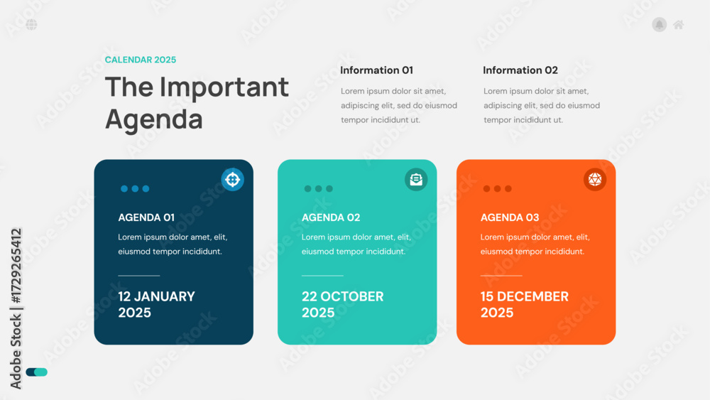 2025 Calendar Infographics Stock Vector | Adobe Stock
