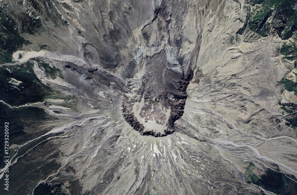 Mount St. Helens, USA: High-Resolution Aerial View of the Eruption ...