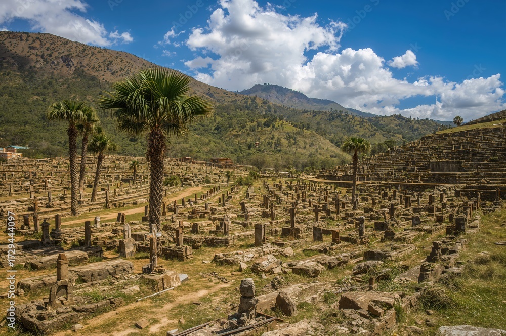 Cemetery of a vanished village where thousands were trapped by a ...