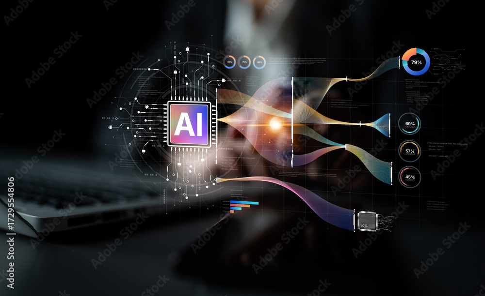 AI Assistant Brain Processor with LLM Technology, Big Data, Machine ...