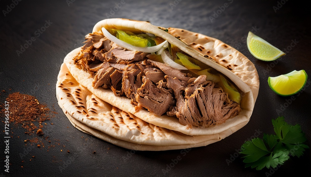 Meat Doner Kebab Turkish And Middle Eastern Cuisine Flavors Doner Kebab ...