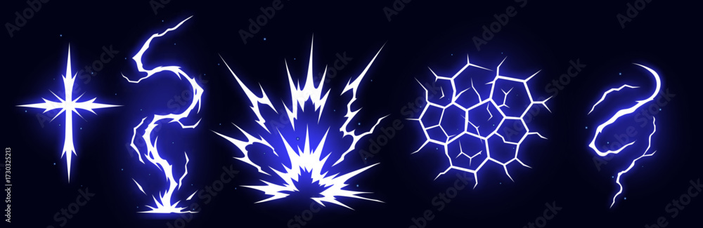 Vektor Manga thunder effect with comic bolt lightning vector art. Manga ...