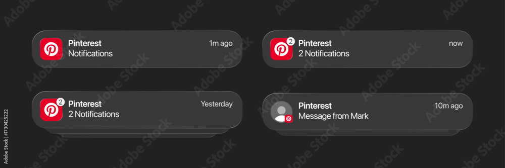 Pinterest iOS 26 notifications new update with liquid glass effect ...