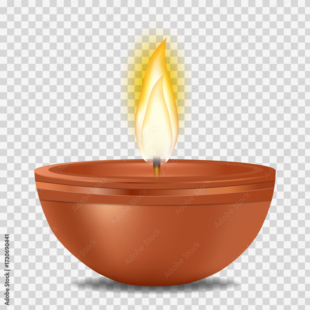 เวกเตอร์ Stock indian festival oil lamp diya. Bhai Dooj. Diwali ...