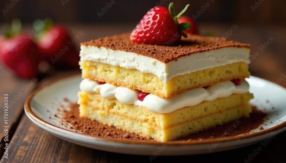 Classic Italian dessert; layers of coffee-soaked ladyfingers ...