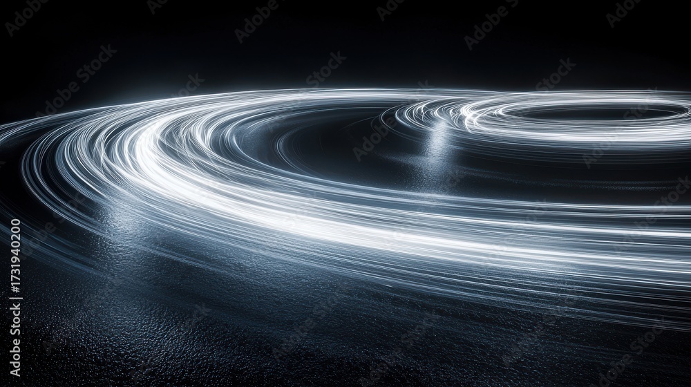 Laser beam diffraction creates spectacular spiral light trails with ...