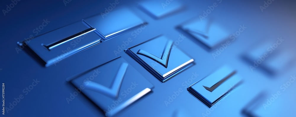 Aesthetic Blue Tick Marks in a Streamlined Grid, Symbolic ...