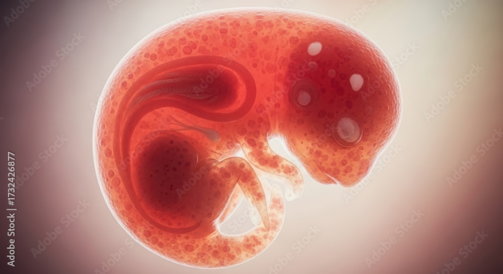 Embryo development stage human fetus anatomy medical illustration Stock ...