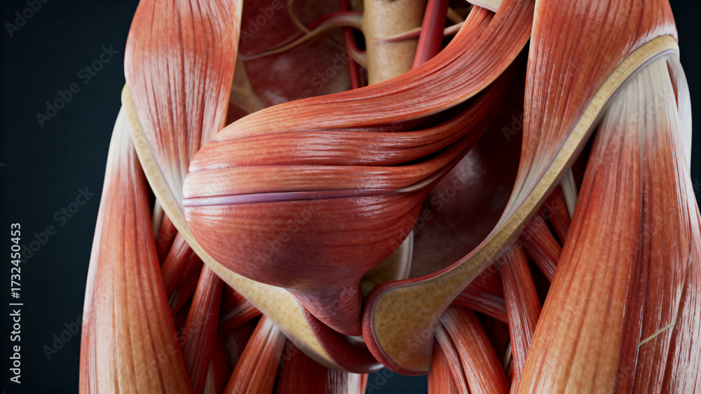 Human pelvic muscle anatomy Stock Illustration | Adobe Stock