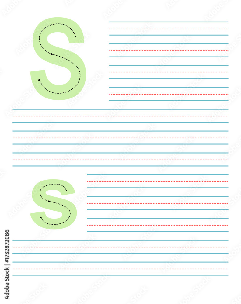 Colorful tracing worksheet for learning to write the capital and ...